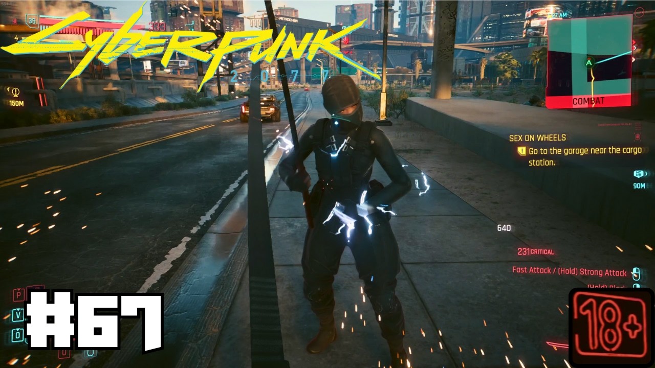 Let's Play Cyberpunk 2077 #67 S** on Wheels, Arasaka Ninjas, Chainsaw ...