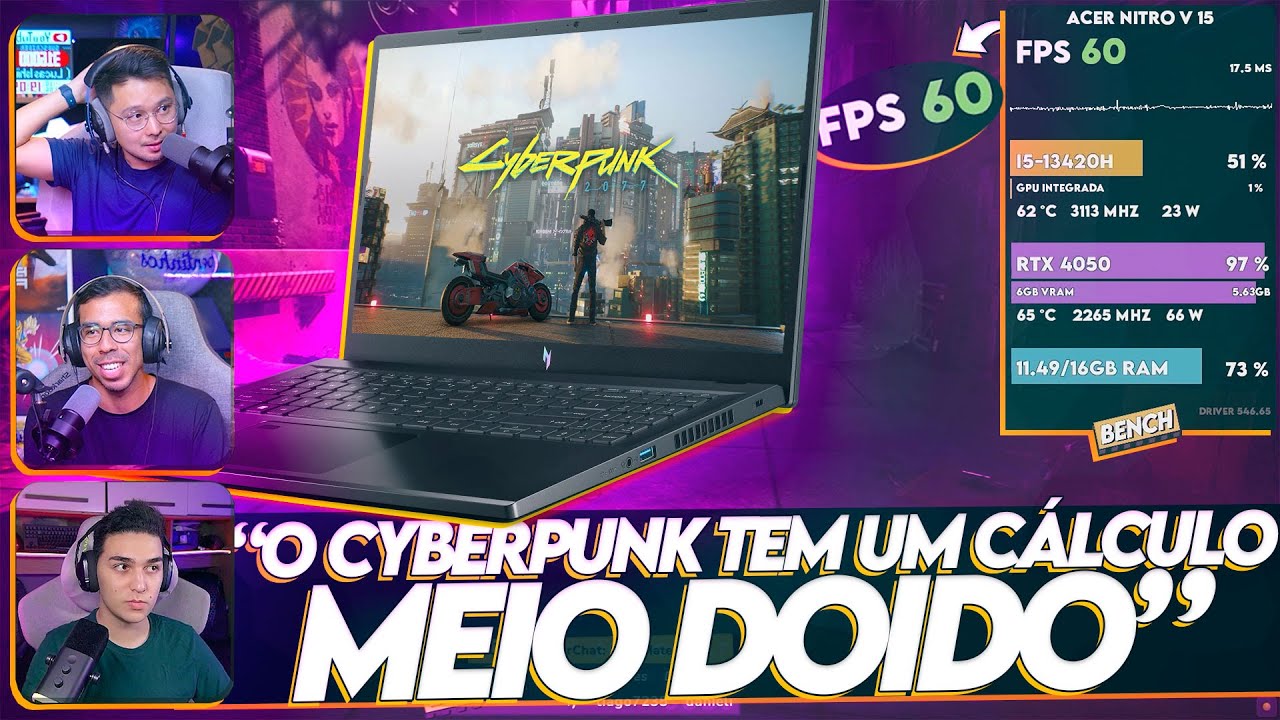 Teste do Nitro V com RTX 4050 no Cyberpunk 2077 - Cyberpunk 2077 videos