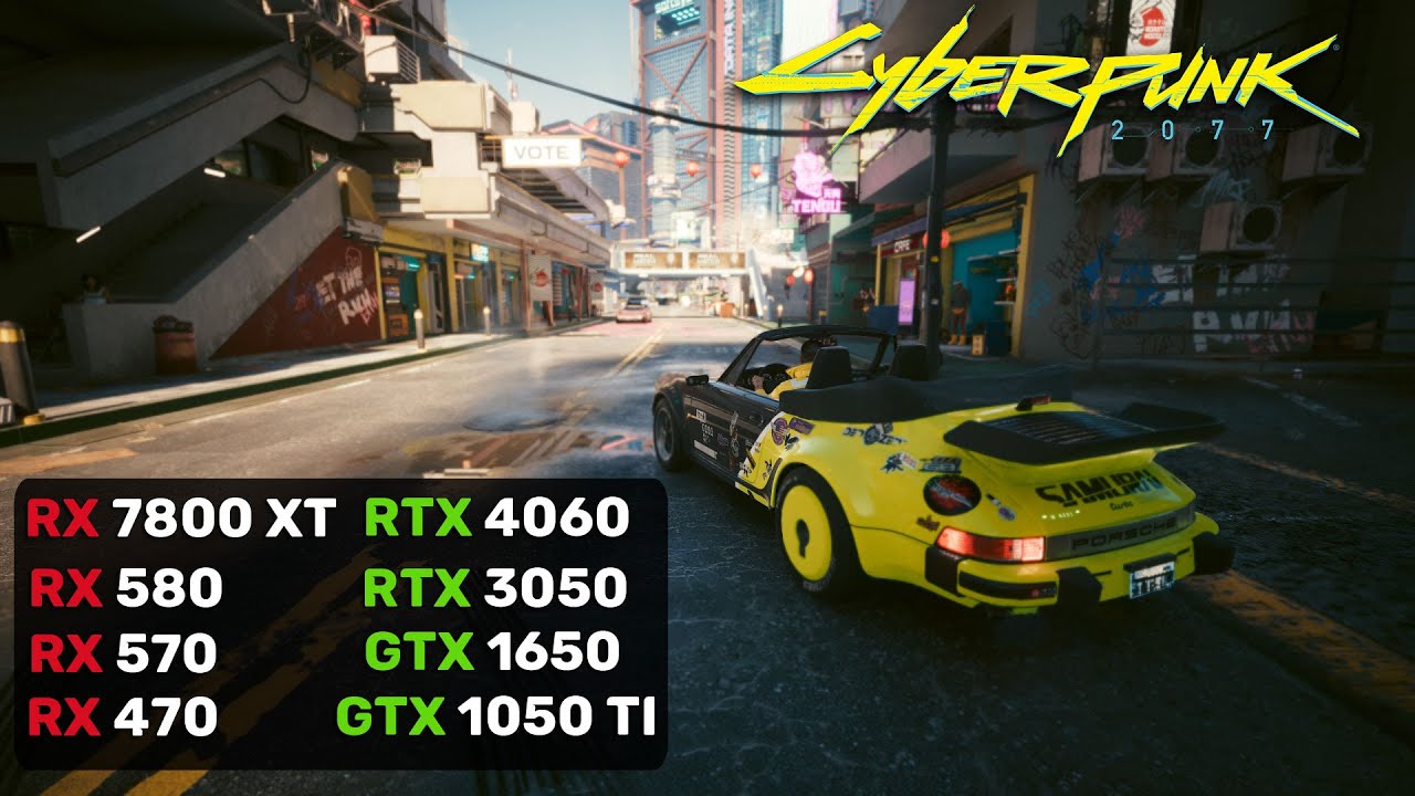 8 GPU-s | Cyberpunk 2077 (FSR 3 Patch 2.13) | RX 7800 XT, RX 580, RX ...