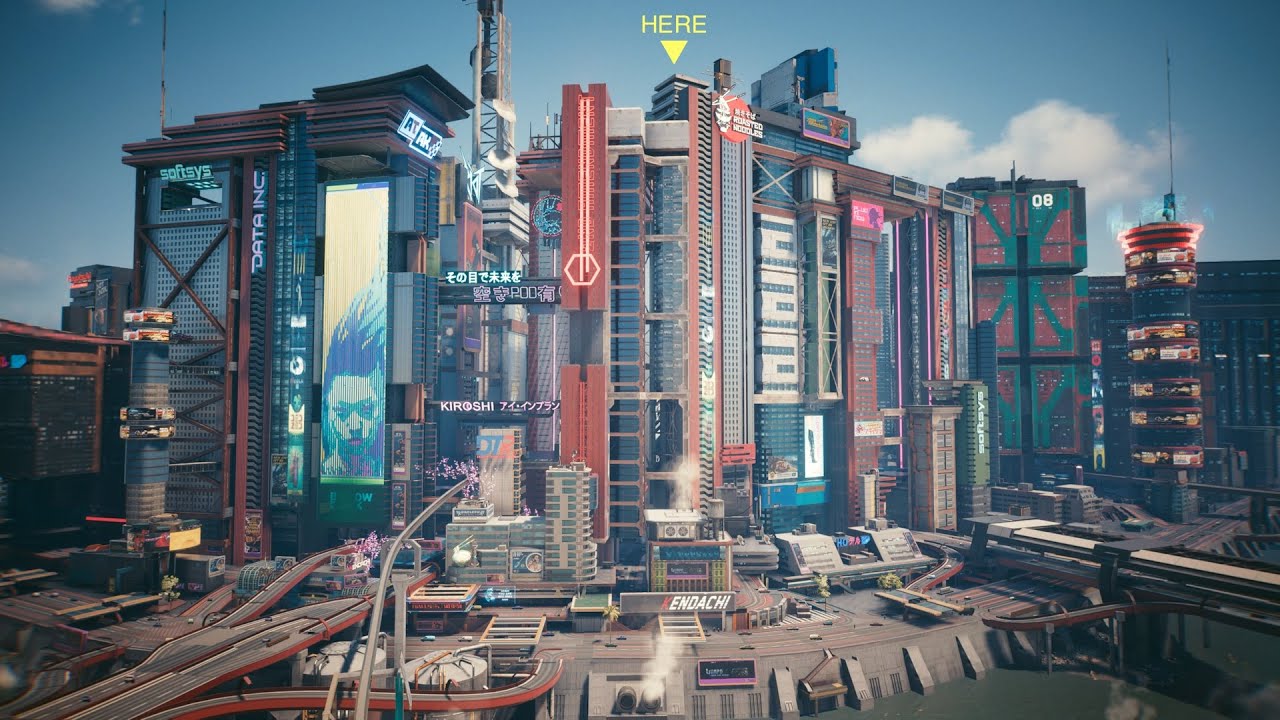 Cyberpunk 2077 - Climbing one of Japantown's highest buildings ...