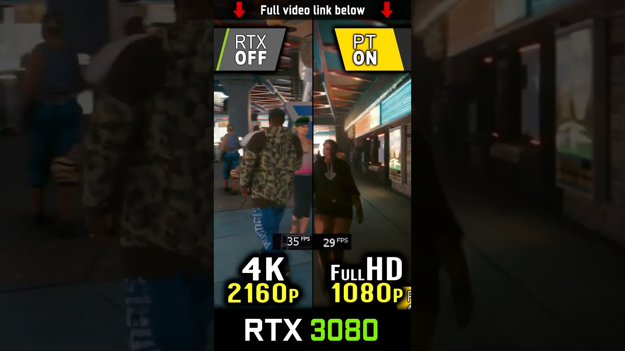 Cyberpunk 2077 - RTX 3080 - 4K vs Path tracing - 1080p - Cyberpunk 2077 ...