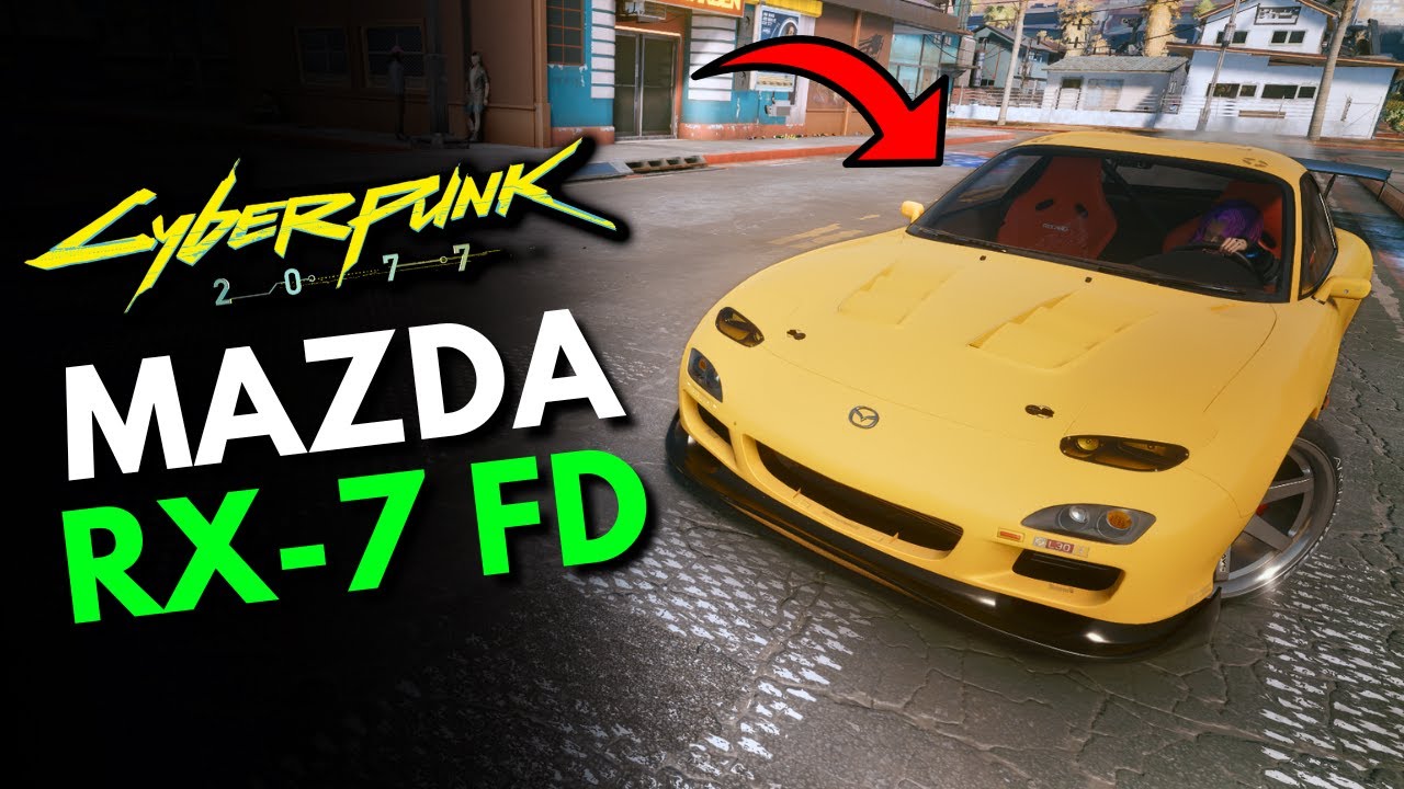 New Car Mazda RX-7 FD | Cyberpunk 2077 MODS - Cyberpunk 2077 videos