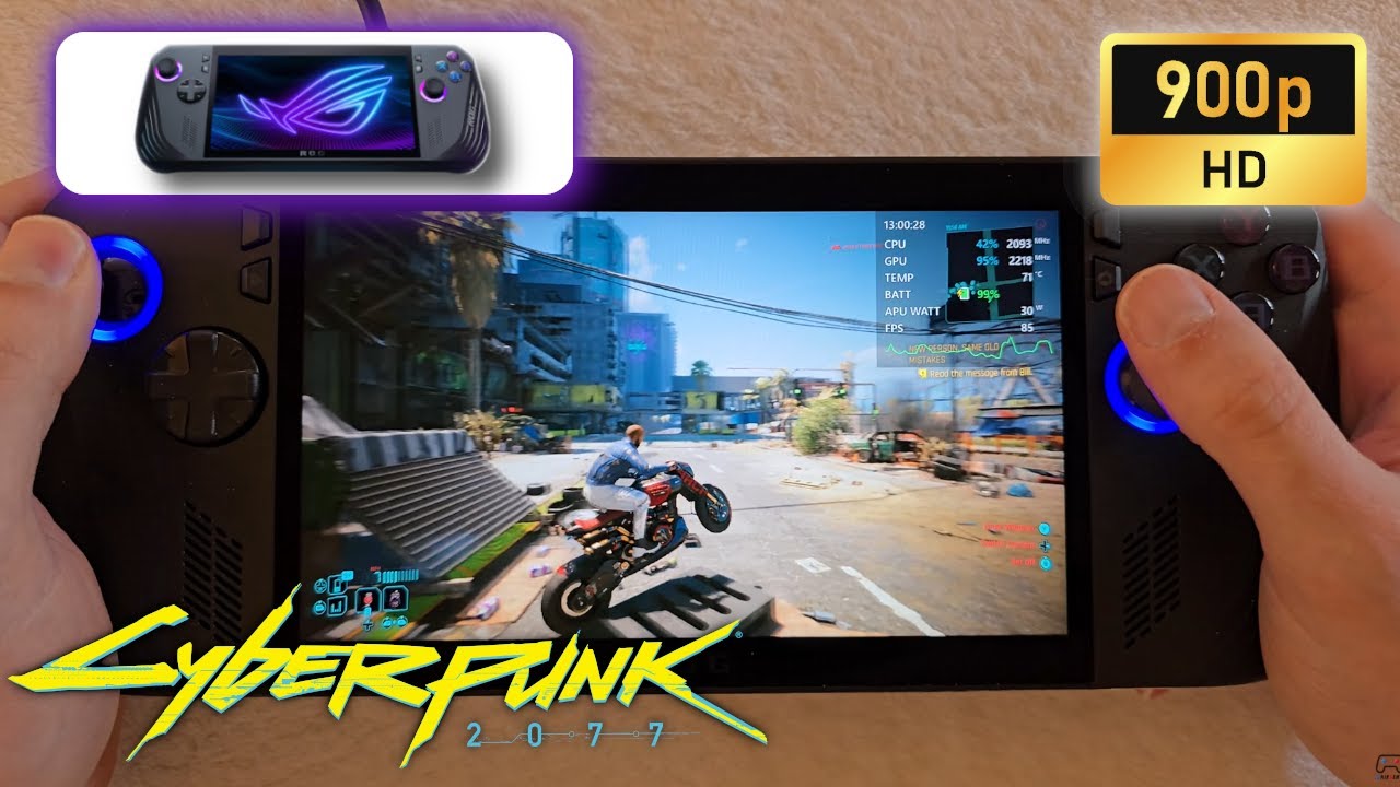 ASUS ROG Ally X | Cyberpunk 2077 | 900p | FSR3 - FG - Steamdeck preset ...