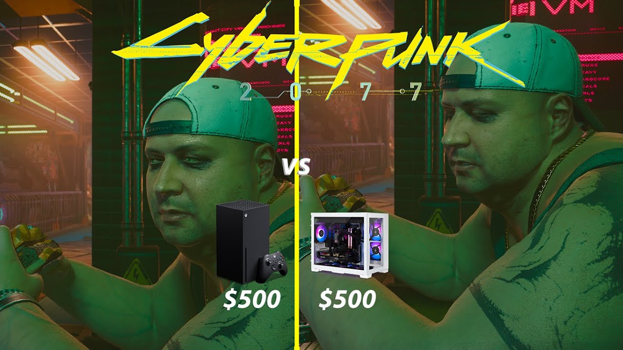 CYBERPUNK 2077 XBOX SERIES X VS $500 GAMIING PC !!!!!!! GRAPHICS COMPARISON & FPS - Cyberpunk ...