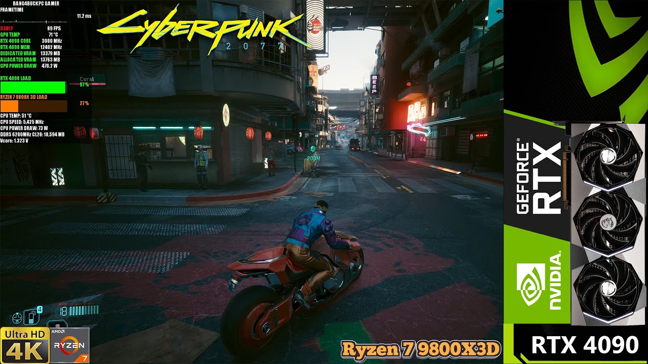 Cyberpunk 2077, Path Tracing, DLSS + FG 4K | RTX 4090 | R7 9800X3D ...