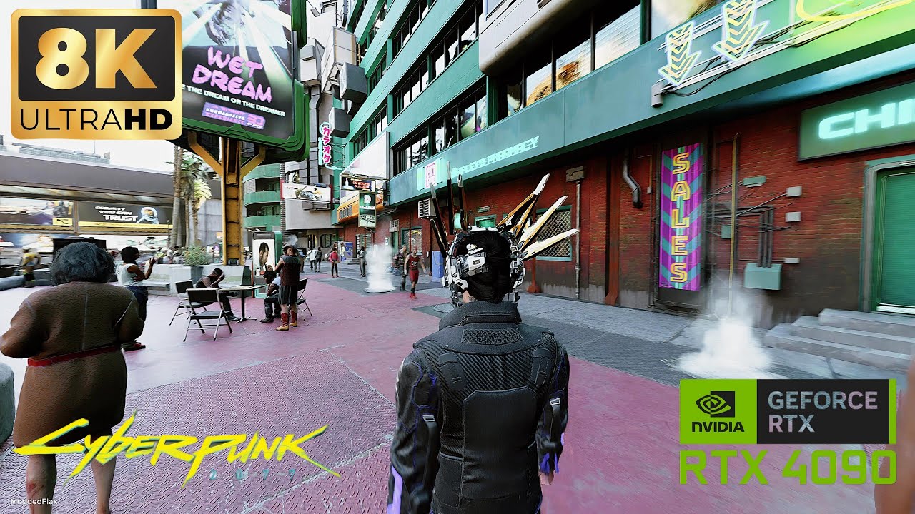 *8K* Maniac Path Tracing Mod and Graphics CYBERPUNK 2077 RTX 4090 Gameplay Max Settings ...