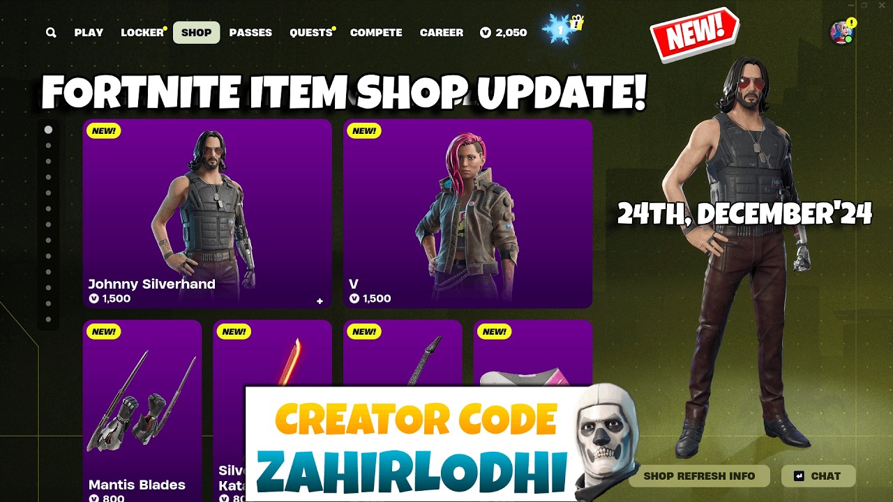 Cyberpunk 2077 & Master Chief Returns! Fortnite Item Shop Update [24th ...