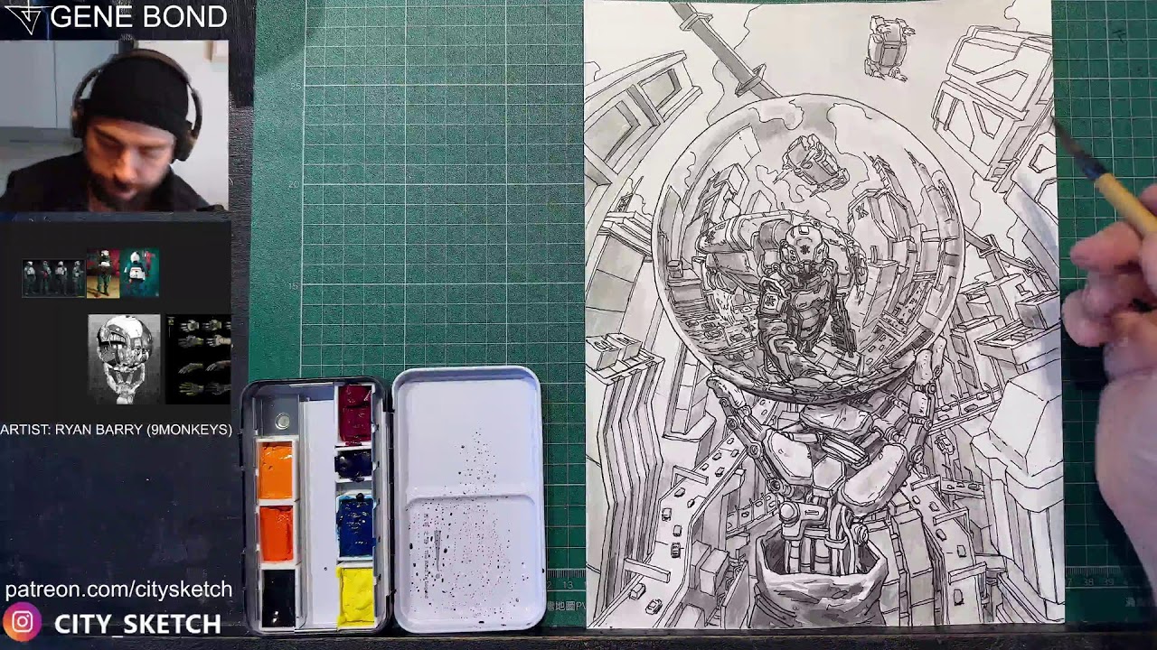 Cyberpunk 2077 in Escher's Reflecting Sphere. 6 point perspective ...