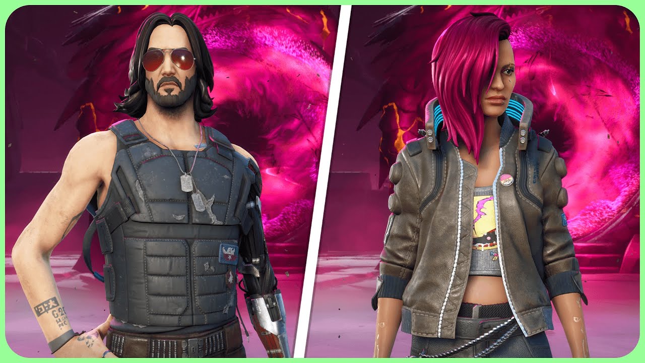 Cyberpunk 2077 x Fortnite Showcase & Pricing! (V & Johnny Silverhand ...