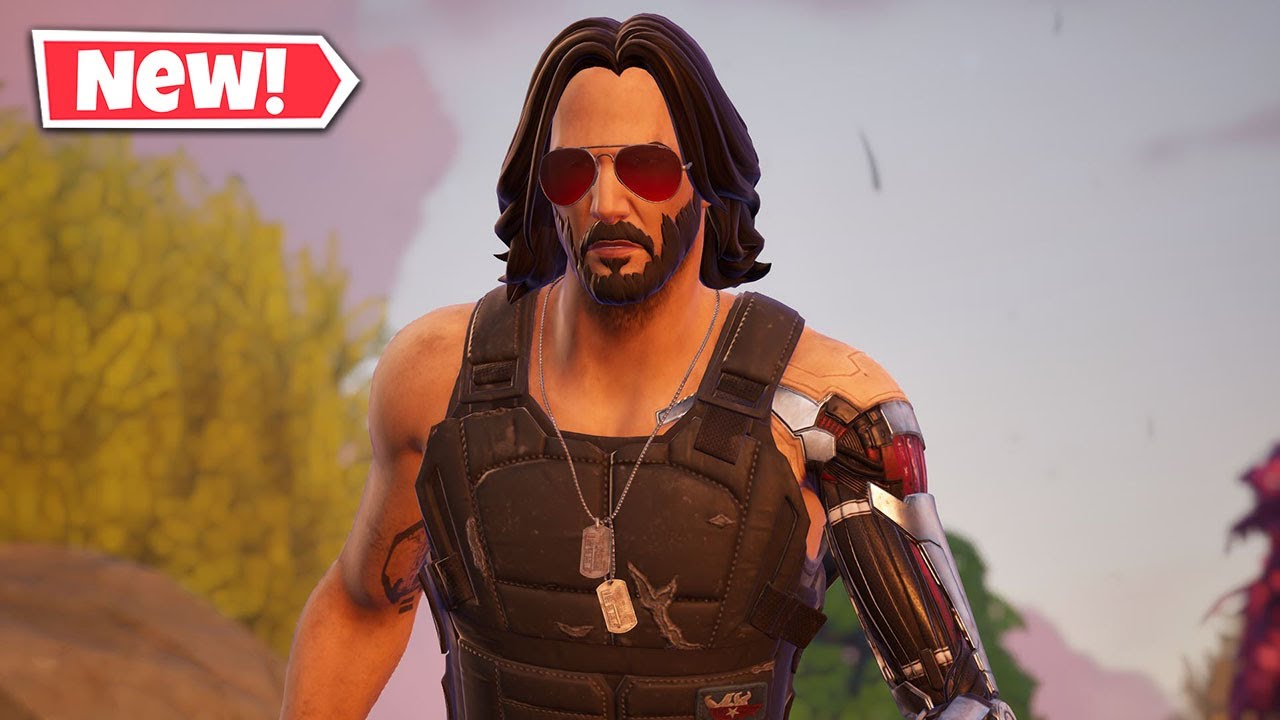 NEW JOHNNY SILVERHAND Skin Gameplay In Fortnite! (CYBERPUNK 2077 ...