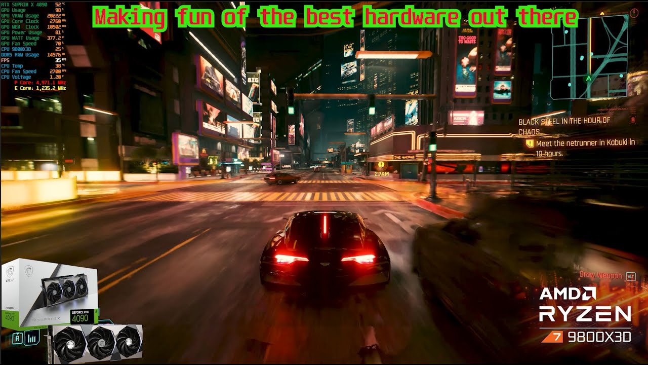 Ryzen 7 9800X3D | SUPRIM X 4090 | Cyberpunk 2077 : Phantom Liberty ...