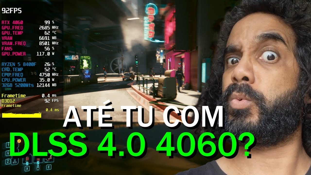DLSS 4 E FG NA RTX 4060 NO CYBERPUNK 2077 COM NOVO DRIVER NVIDIA 572.16 ...