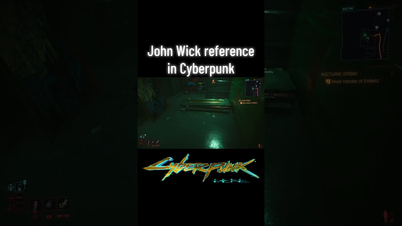 John Wick reference Cyberpunk 2077 #cyberpunk #cyberpunk2077 #gameplay #gaming #videogames ...