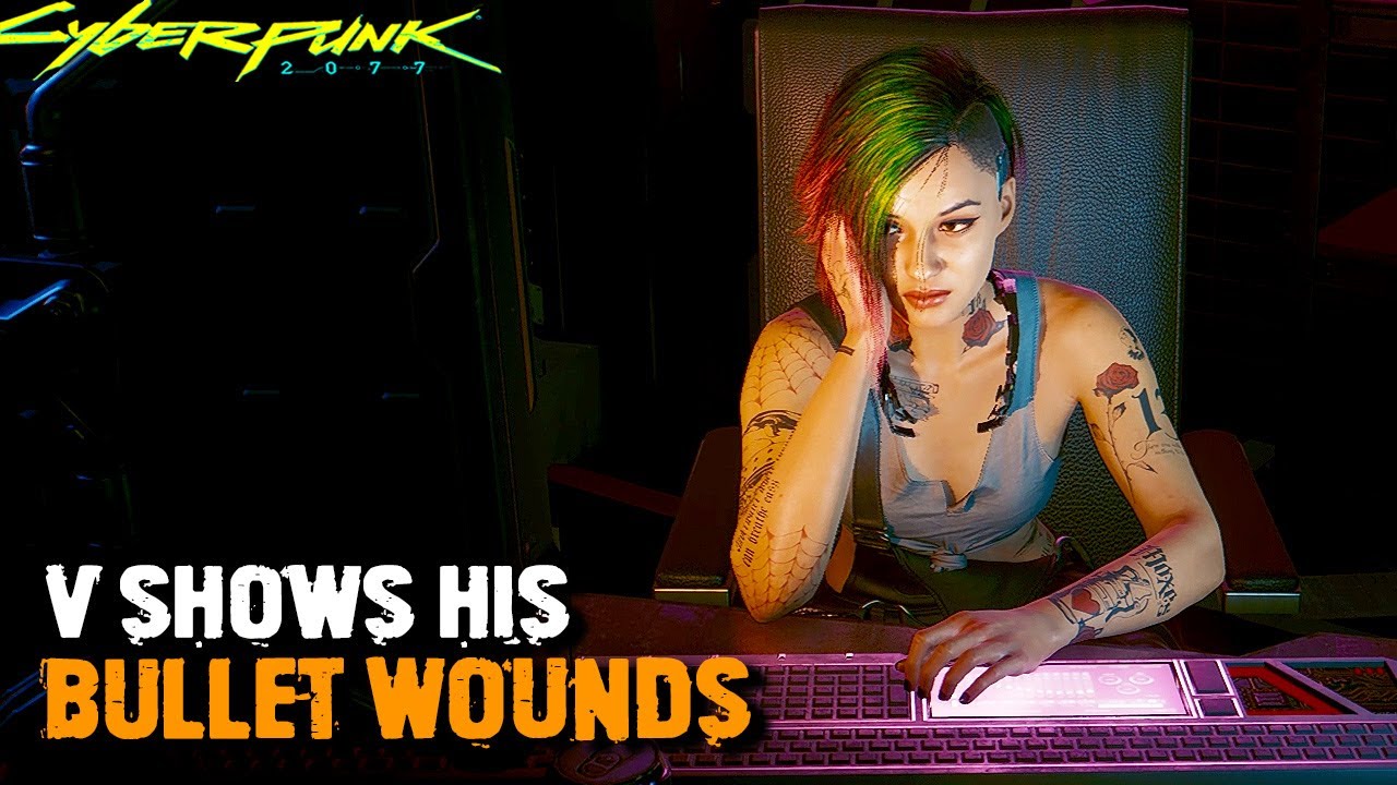 V Shows His Bullet Wounds to Judy | Cyberpunk 2077 - Cyberpunk 2077 videos
